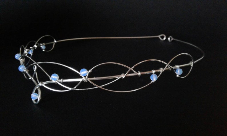 Opalite Moonstone Tiara Circlet Elven Wedding Bride Headpiece - Etsy UK