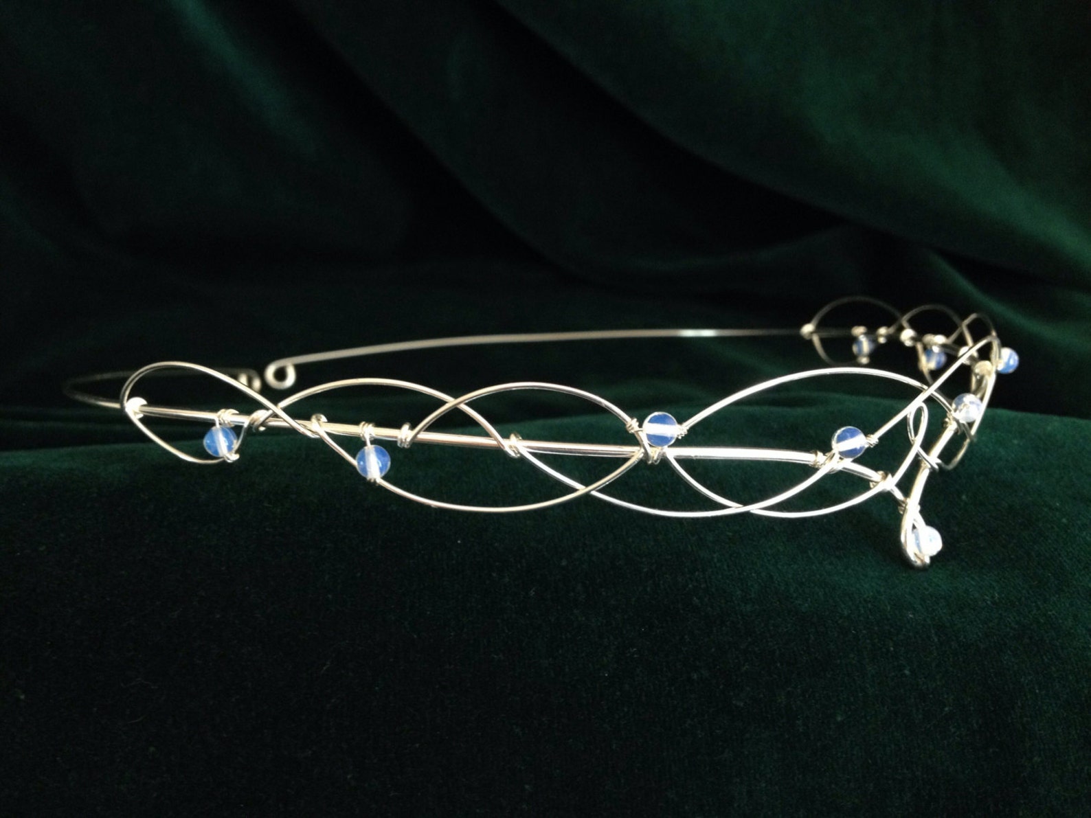 Handmade Gemstone Circlet: Silver Plated Elven Tiara Headpiece - Etsy
