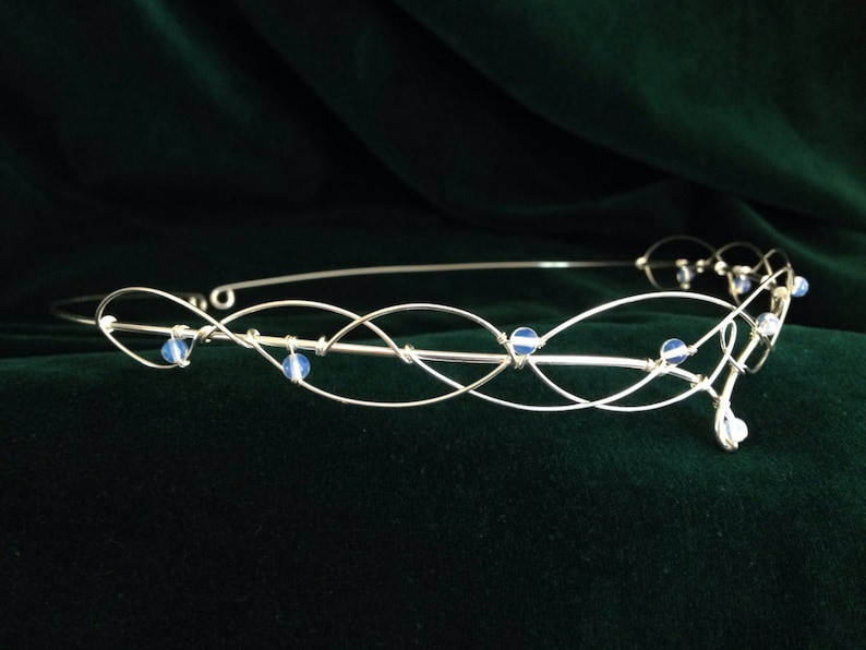 Handmade Gemstone Circlet: Silver Plated Elven Tiara Headpiece - Etsy