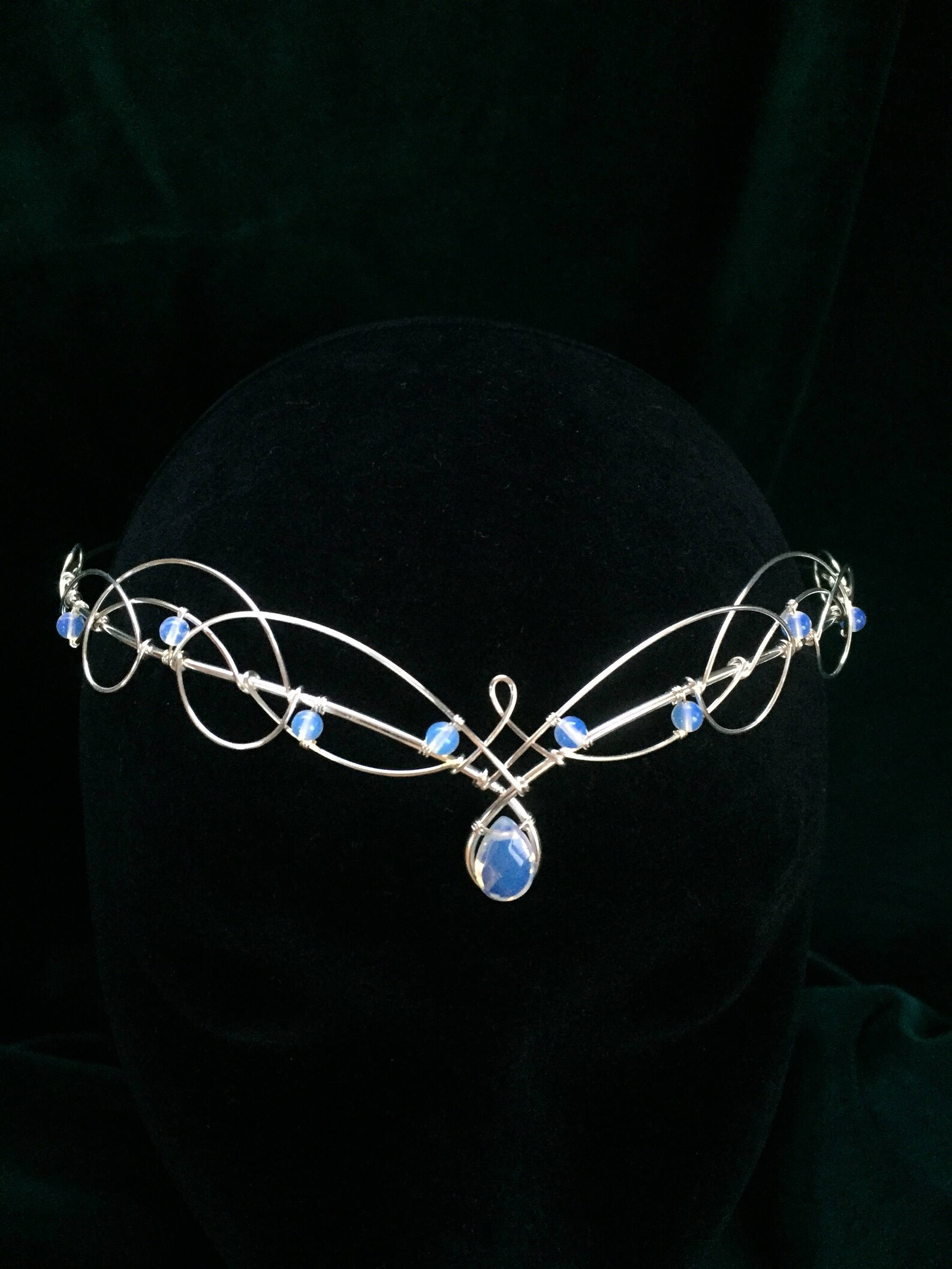 Circlet With Opalite Moonstones Elven Wedding Tiara Crown Headpiece ...