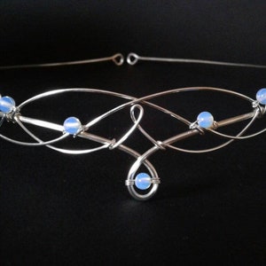 Opalite Moonstone Tiara Circlet Elven Wedding Bride Headpiece - Etsy UK