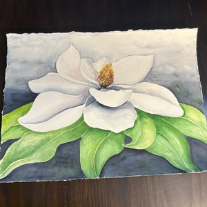 Magnolia Blossom Watercolor Painting - Etsy