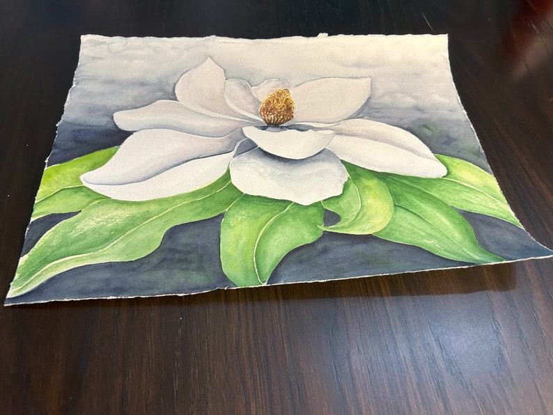 Magnolia Blossom Watercolor Painting - Etsy