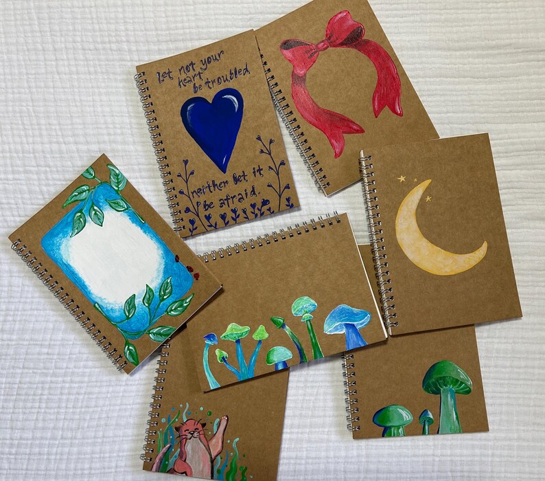 Custom Hand Painted Journal or Sketchbook - Etsy