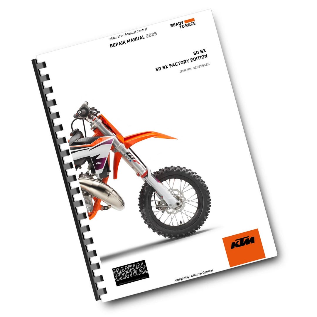 KTM 2025 - 50 Sx Factory Edition - Service Workshop Repair Manual - Etsy