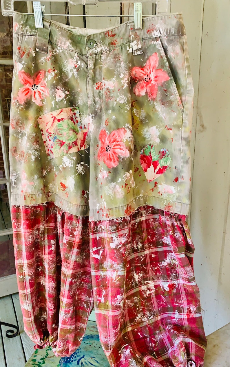 Bloomer Pants Hand Painted Womens Clothing Size M-L - Etsy