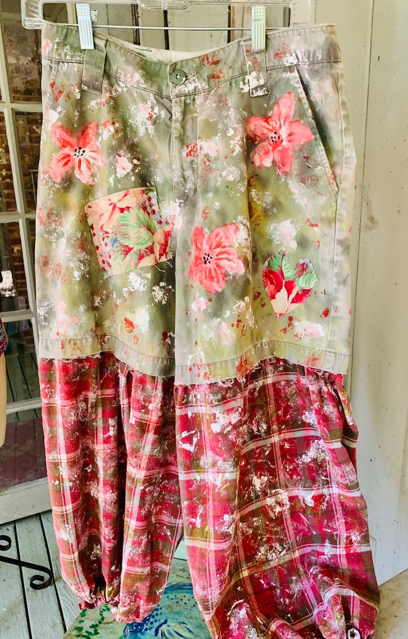 Bloomer Pants Hand Painted Womens Clothing Size M-L - Etsy