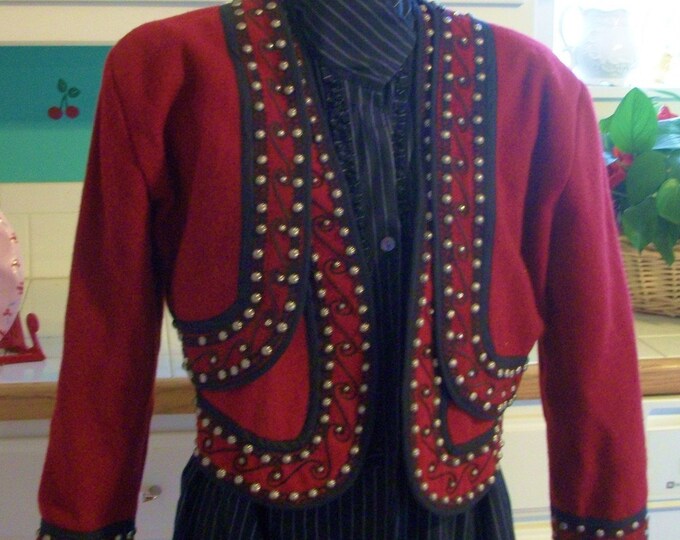 Spanish Silver Studded Matador Vest and Bolero Jacket Small - Etsy