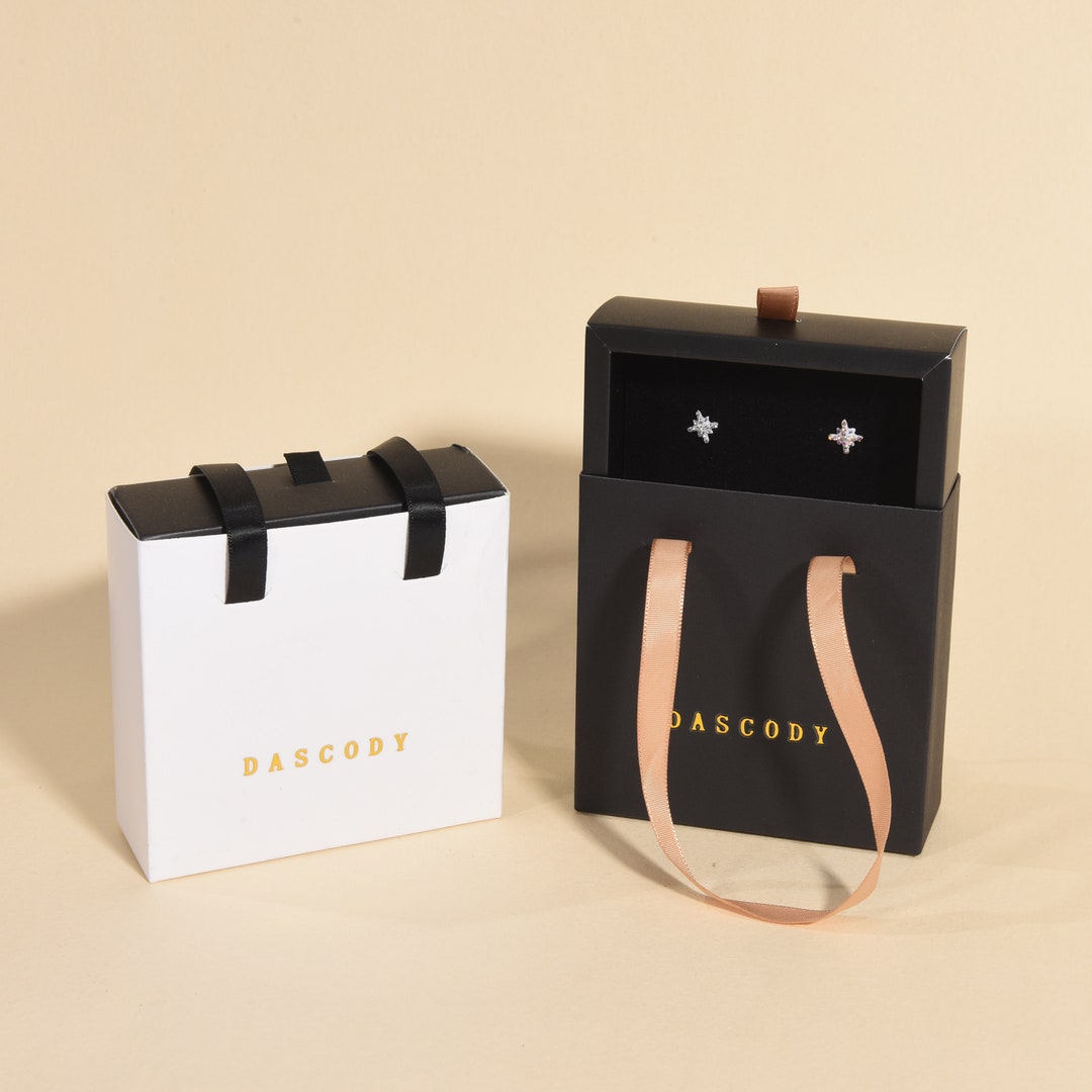 Paper Box Necklace Ring Box With Sponge Drawer Box Customized ...