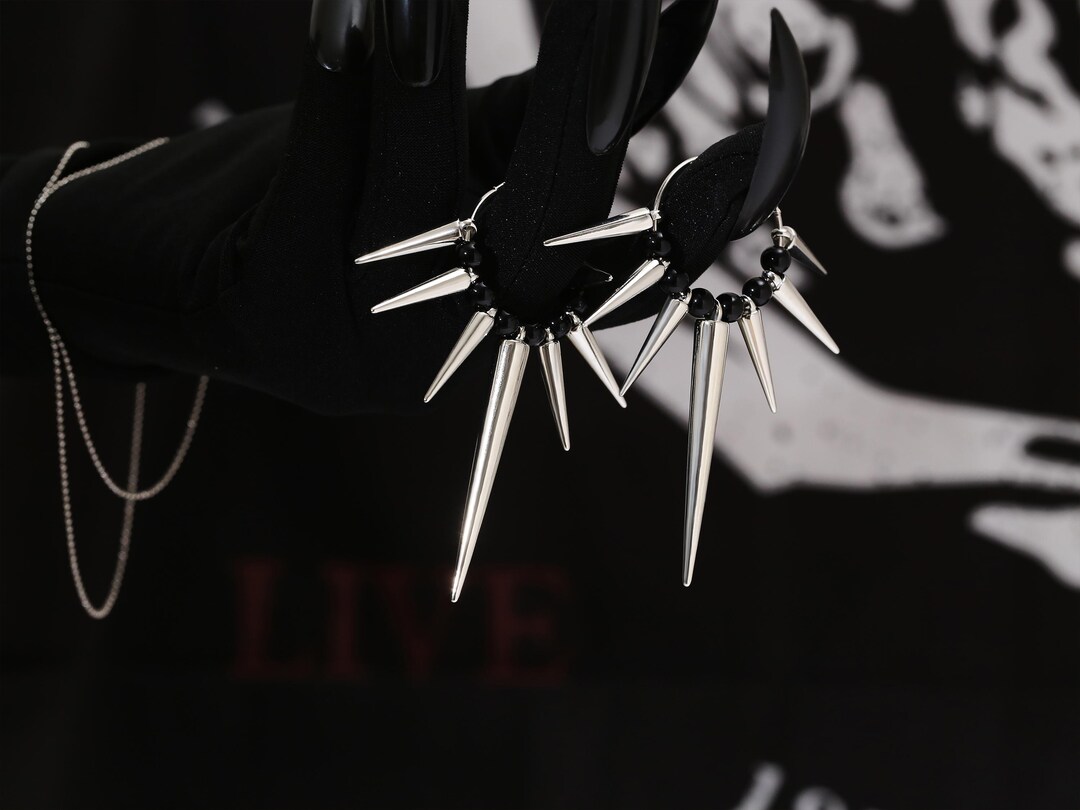 Gothic Spike Earrings | Dramatic Emo Y2K Jewelry, Perfect Party ...