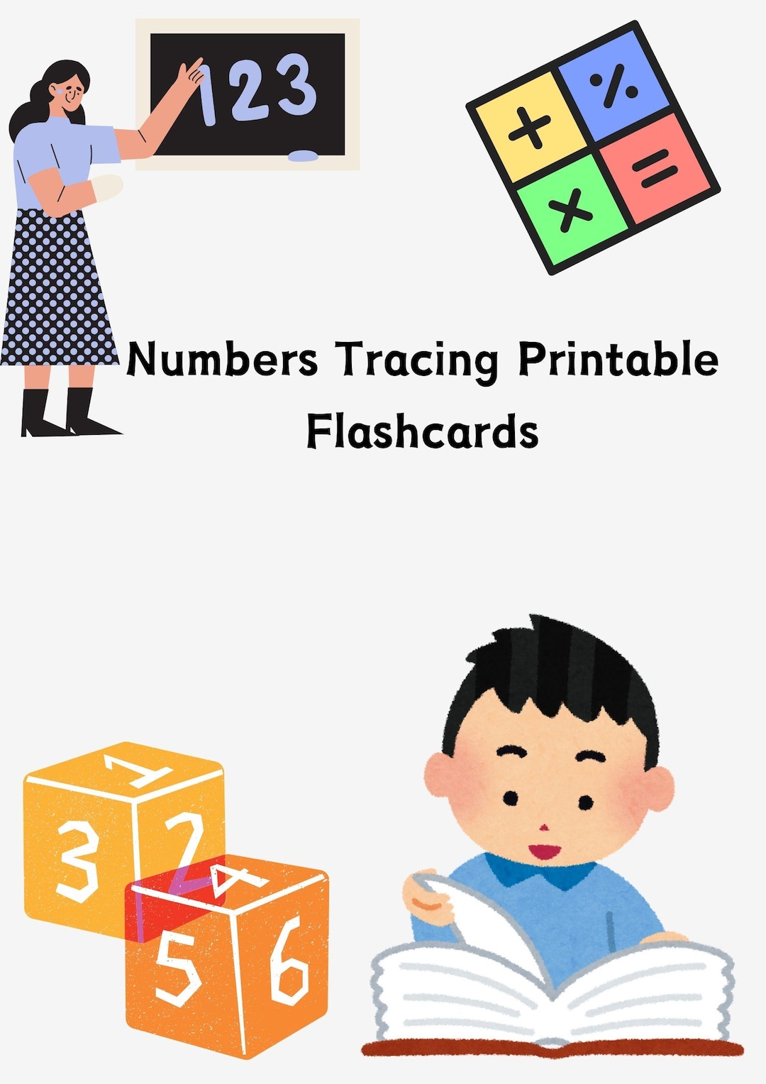 Number Tracing Printable Flashcards - Etsy