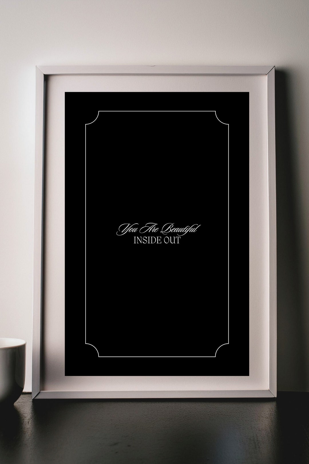 You Are Beautiful Inside Out Print, Minimalist Wall Art (digital Prints ...