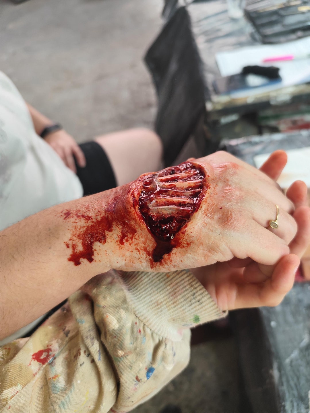 DEGLOVED HAND WOUND Prosthetic: Flat Silicone With Tendons & Veins - Etsy