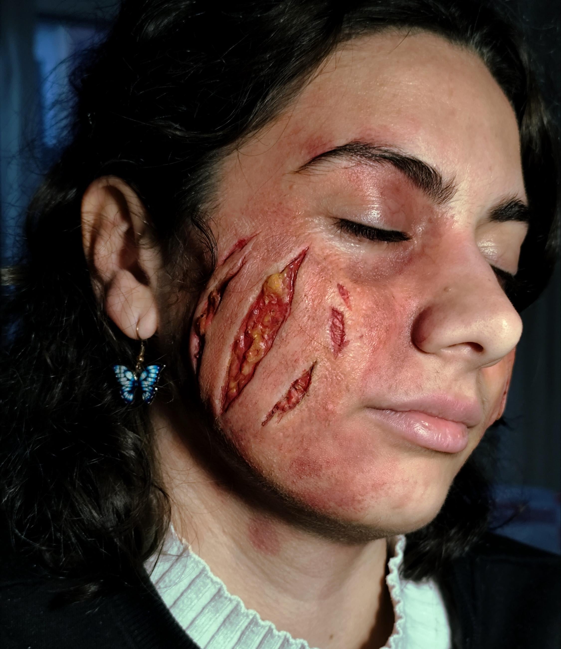 OPEN WOUND PROSTHETIC: Beast Attack, Special Effects Makeup. Cosplay ...