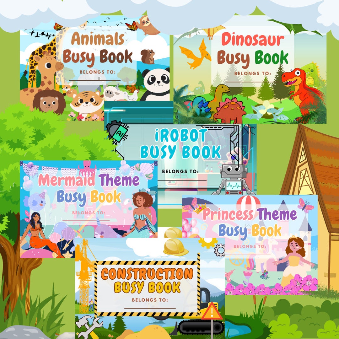 Busy Book for Kids 6-in-1 Busy Books Template Preschool Kindergarten ...