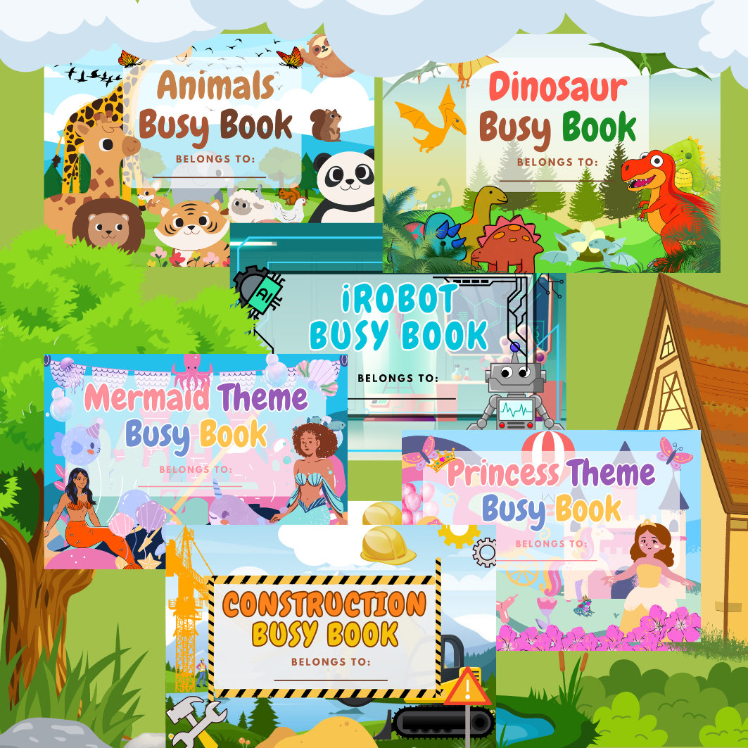 Busy Book for Kids 6-in-1 Busy Books Template Preschool Kindergarten ...