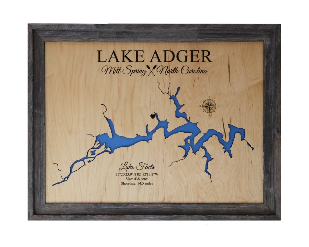 Lake Adger or Any Lake. Lake Home Decor, Personalized, Sign, Custom ...