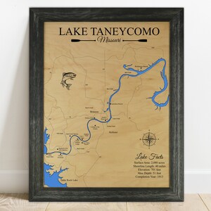 Fishing Gifts, Wood Lake Map, Fishing Gifts for Men, Fishing Gifts for ...