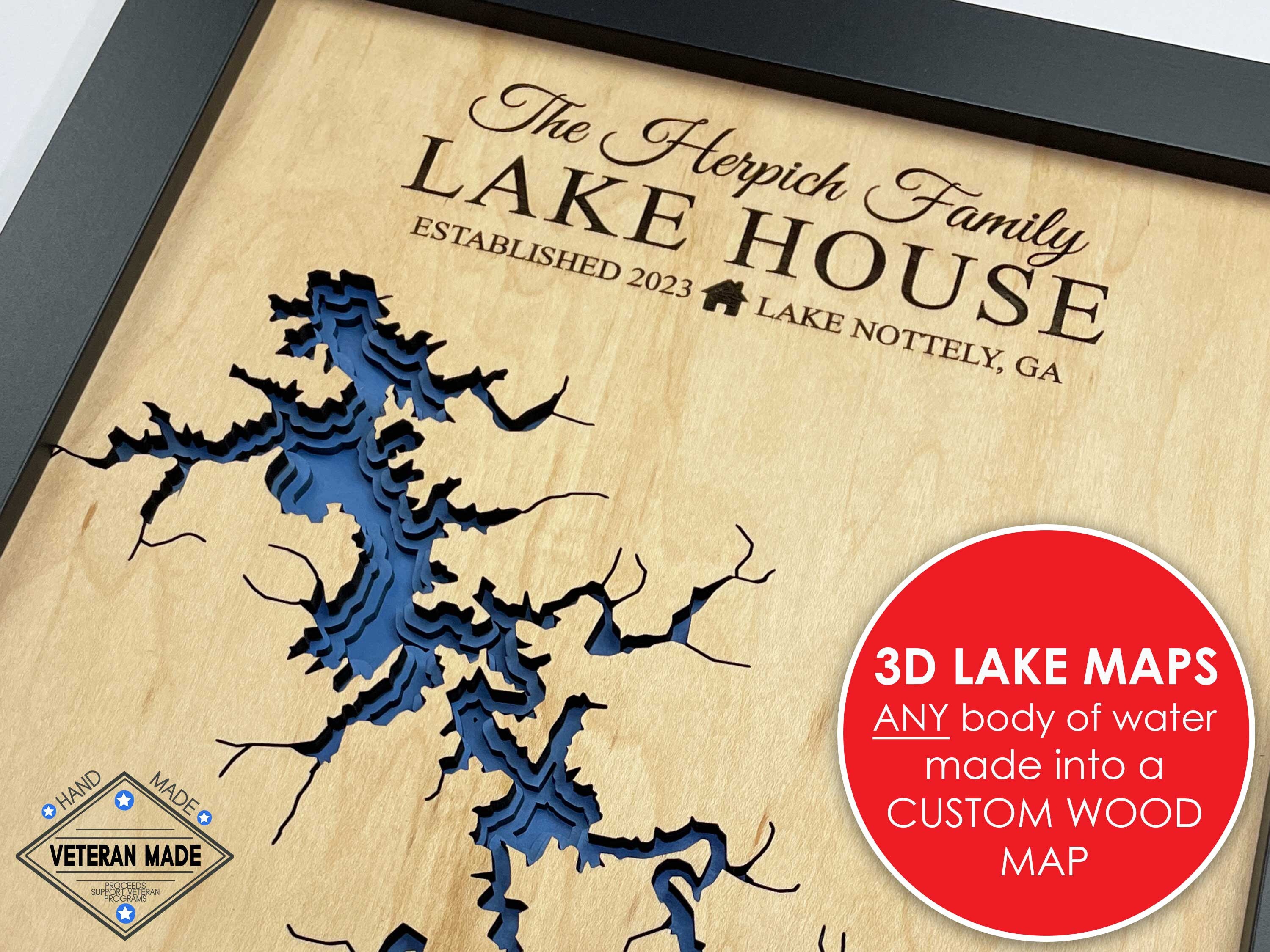 Chattooga River Map, Wood Map, Sign, Custom Lake Map, Cabin Lake Map ...