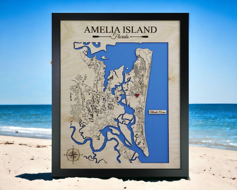 Custom Island Map | Custom Island 3D Map | Nautical Decor | Island ...