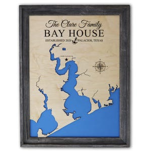 Personalized Wood River Map - Custom Engraved Wooden River Map - Unique ...