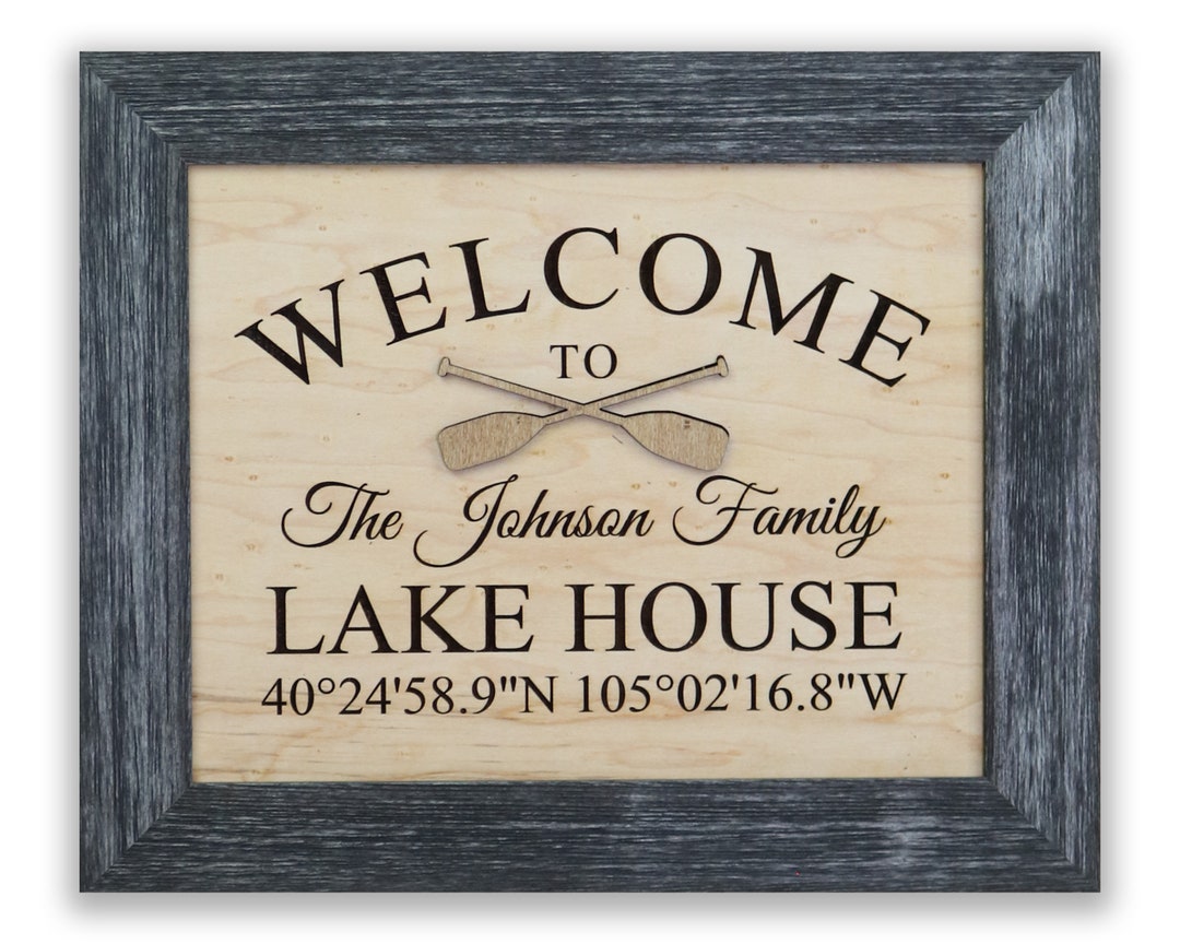 Personalized Lake House Sign, Family Lake House, Lake House Decor, Lake ...