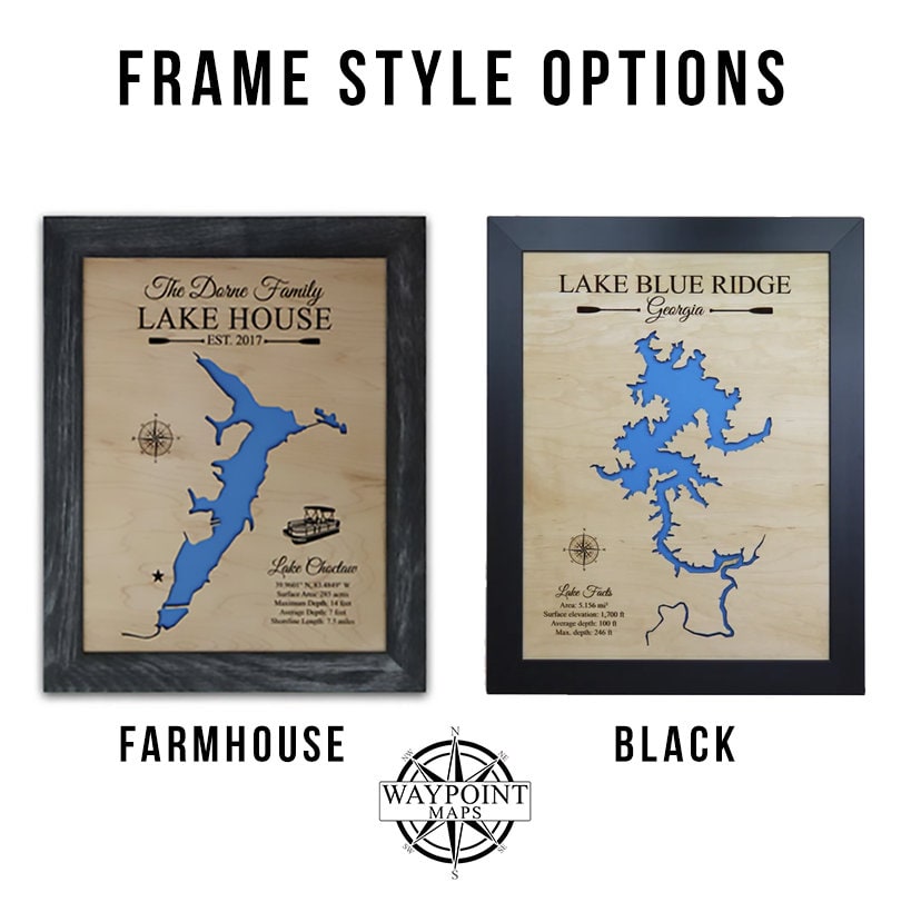 Personalized Wood River Map Custom Engraved Wooden River Map Unique ...