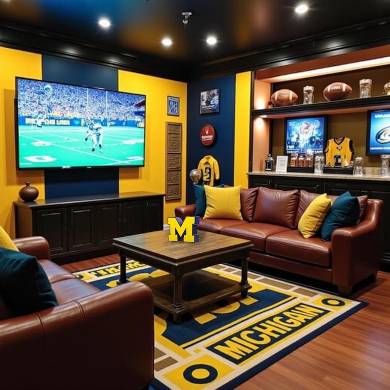Michigan Wolverines Light Box, 3D Printed LED Sign, Fan Cave Decor - Etsy