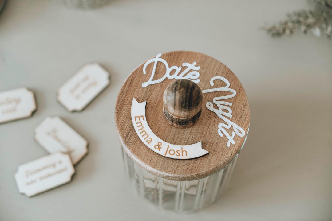 Personalized Date Night Jar Custom Name Couples Gift Romantic Date ...