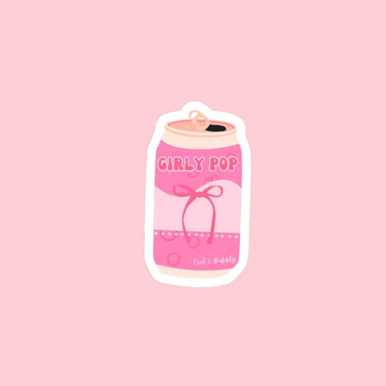 Girly Pop Cute Coquette Soda Can Sticker - Etsy