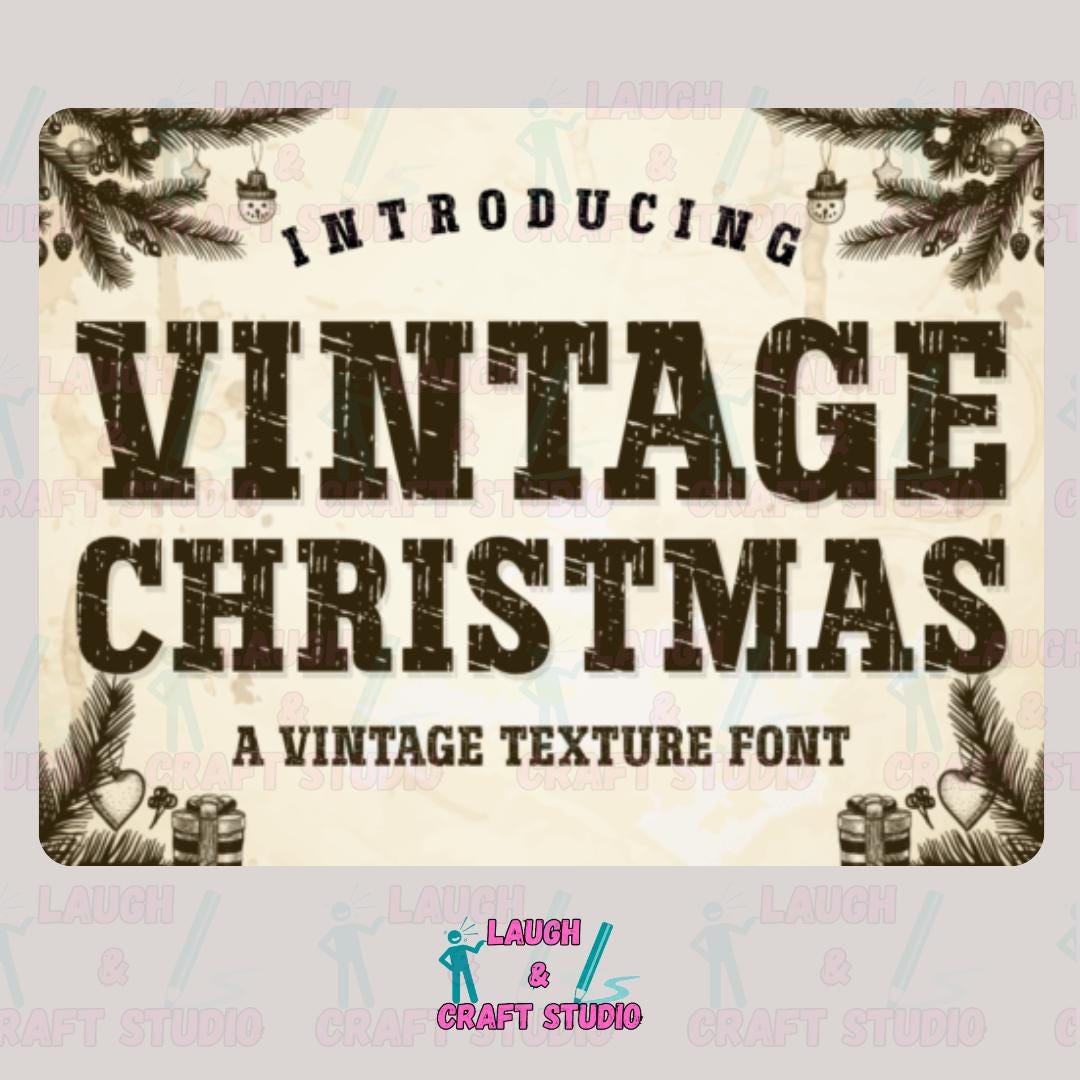 Vintage Christmas Font | Christmas Text | Santas Inspired | Font ...