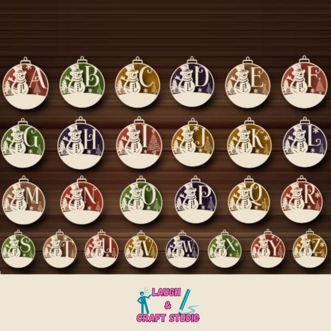 A-Z Name Laser Cut Files | Christmas Bundle | Custom Name Decor | Laser ...