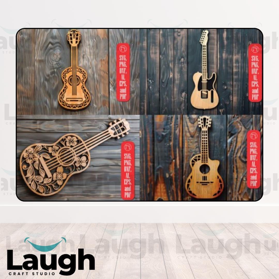 Laser Cut Guitar Cut File Bundle | Music-themed SVG, EPS and More ...