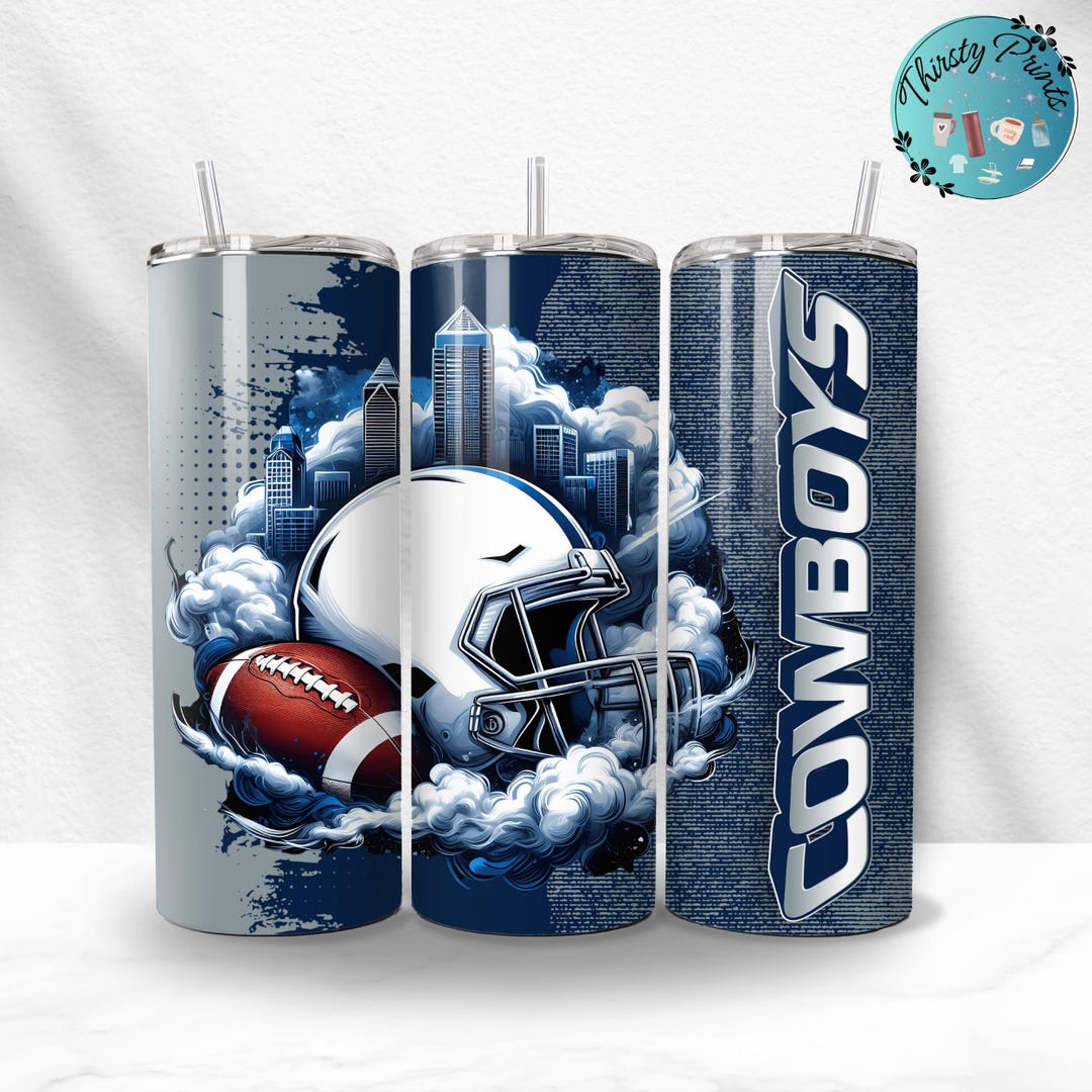 DALLAS COWBOYS 20 Oz Tumbler, Hot or Cold Drinks, SKINNY Fits Most Cup ...