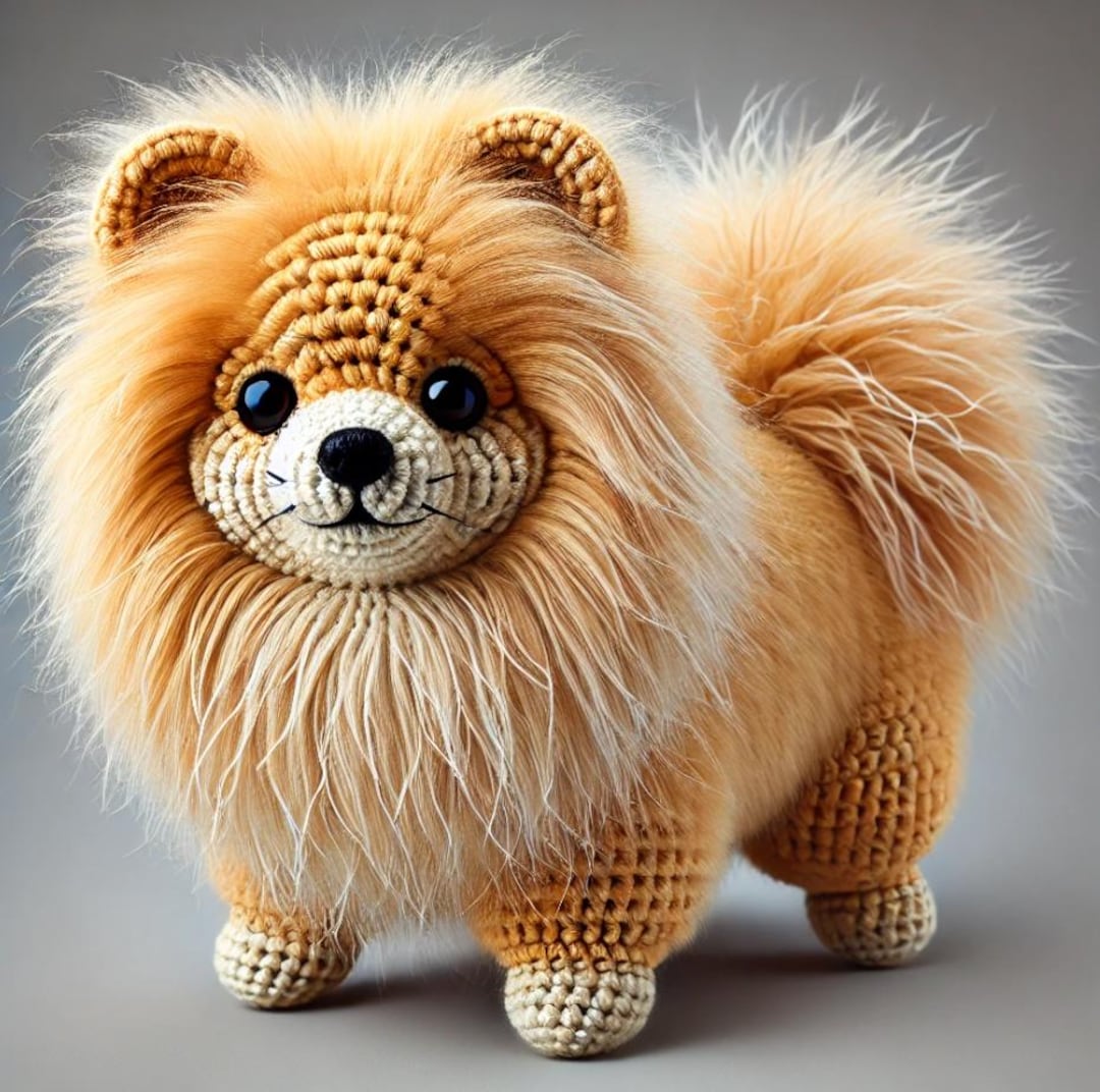Crochet Pattern Pomeranian Dog Puppy Toy, Amigurumi PDF in English ...