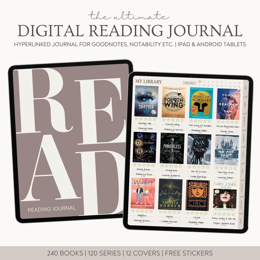 Digital Reading Journal, Digital Reading Planner, Digital Journal ...