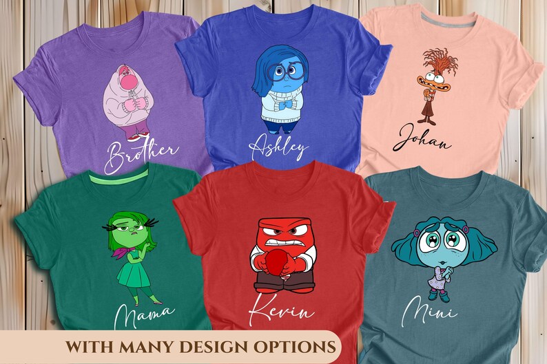 Disney Pixar Emotions Inside Out 2 Characters Shirt, Inside Out Family ...