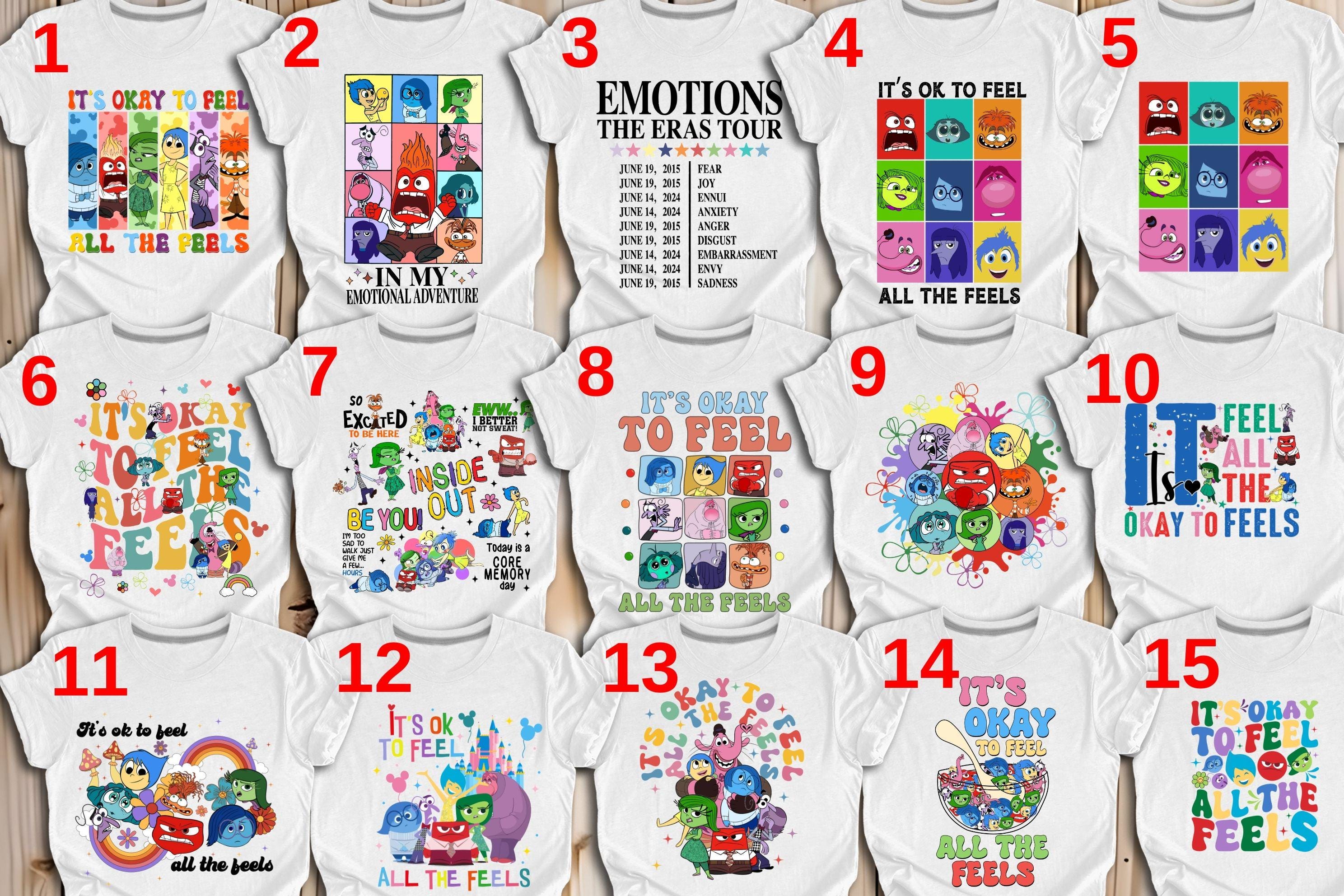 Disney Pixar Emotions Inside Out 2 Characters Shirt, Inside Out Family ...