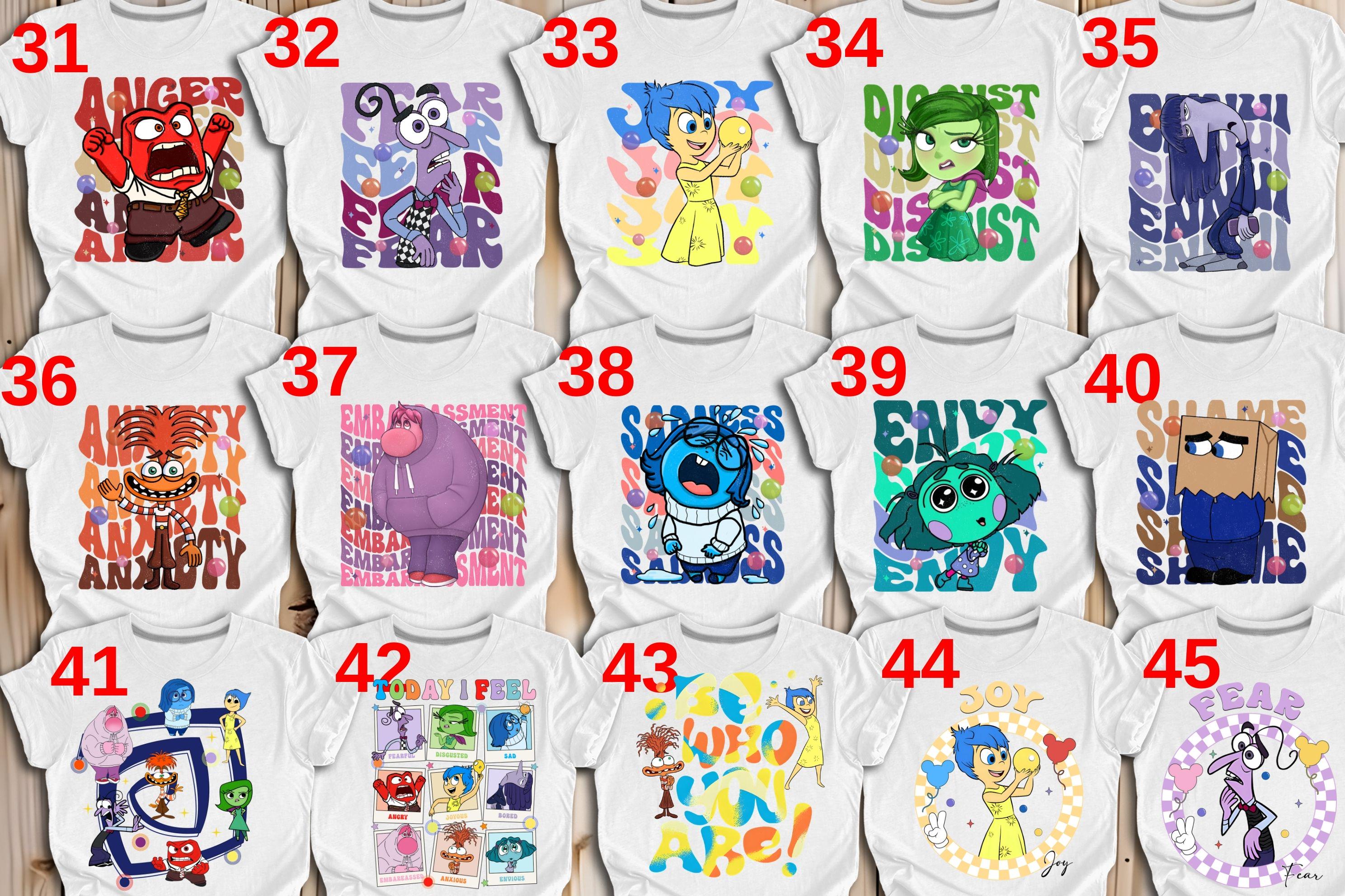 Disney Pixar Emotions Inside Out 2 Characters Shirt, Inside Out Family ...