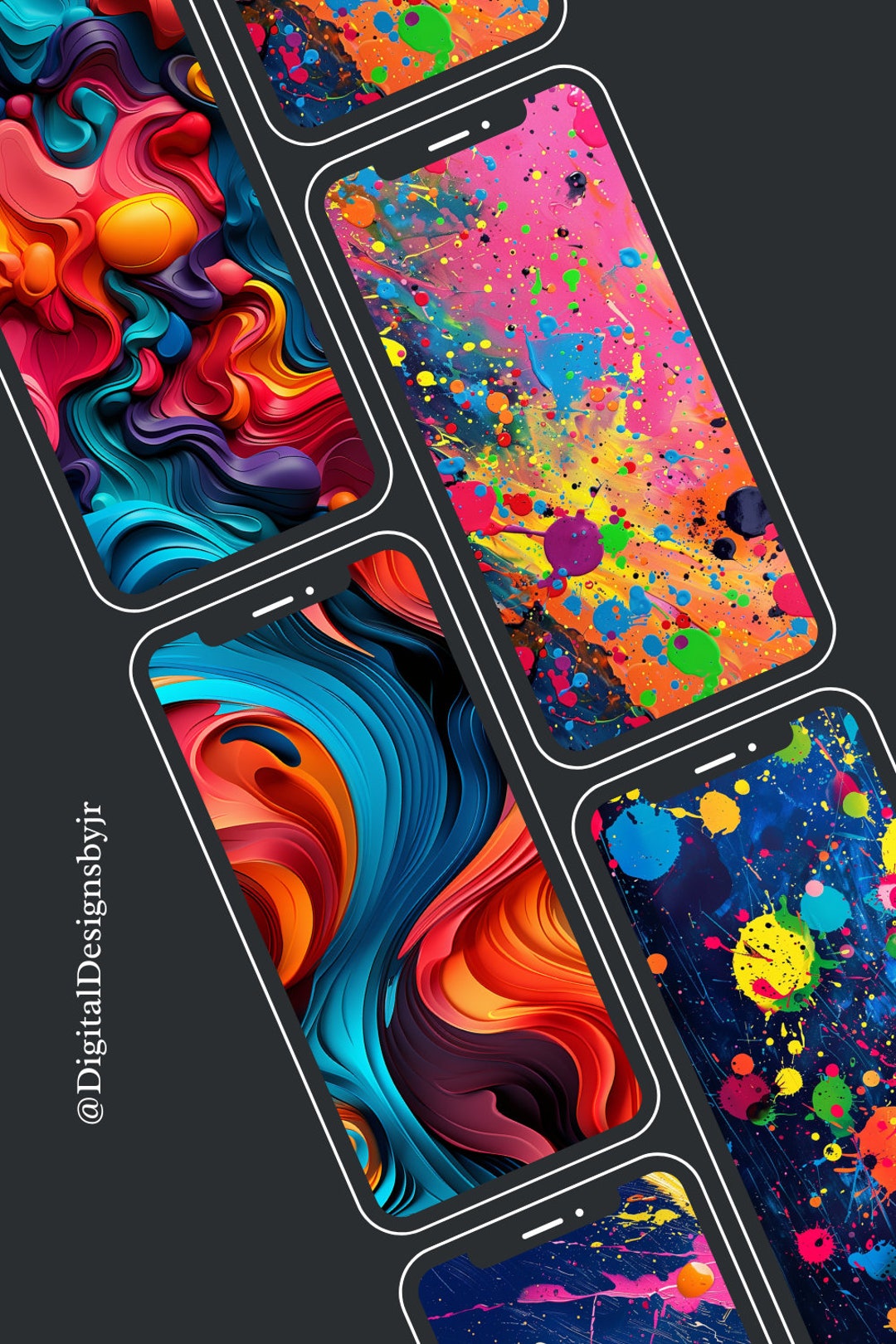 Set of 25 Vibrant HQ Mobile Wallpapers Abstract and Artistic Designs ...
