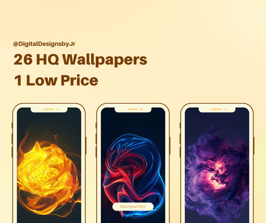 Set of 26 Dynamic HQ Mobile Wallpapers Vibrant Smoke Designs Colorful ...