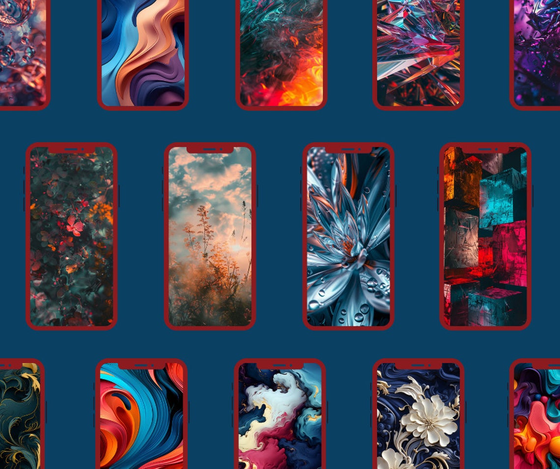 Set of 25 Vibrant HQ Mobile Wallpapers Abstract and Artistic Designs ...