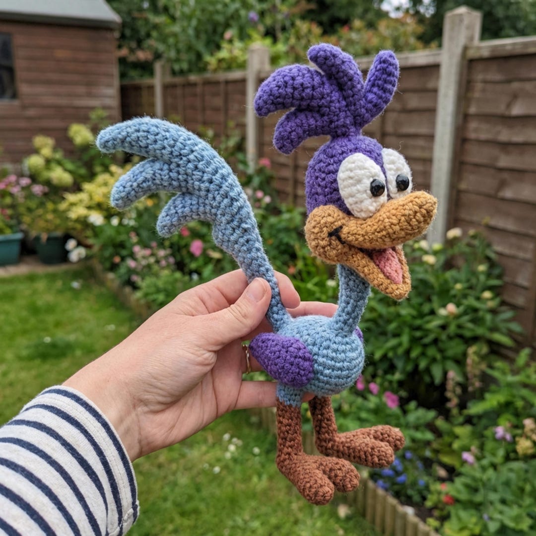 Roadrunner Bird Amigurumi Crochet Pattern PDF Cartoon Plush Tutorial - Etsy