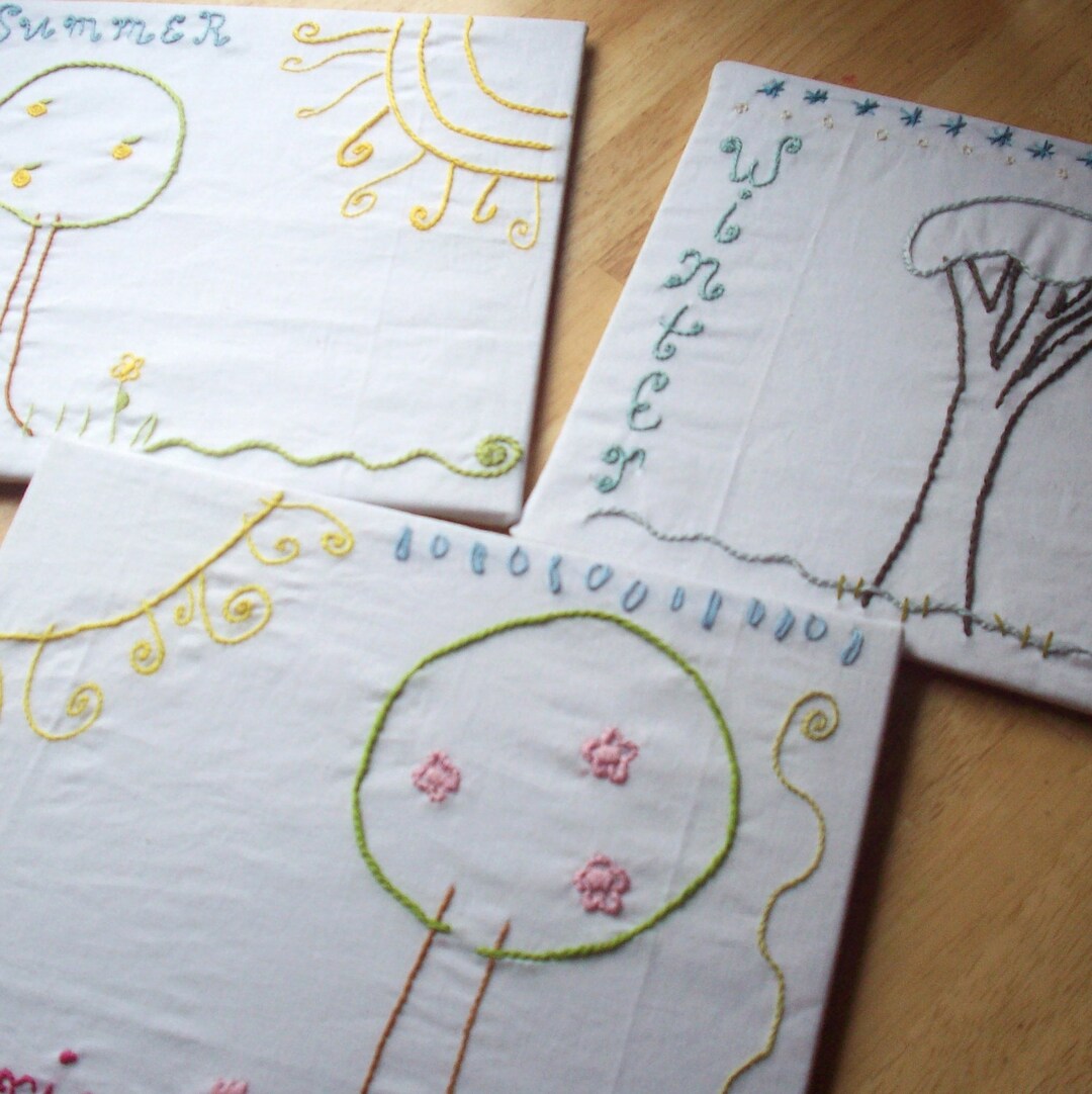 Spring Tree Pattern for Hand Embroidery or Redwork PDF - Etsy