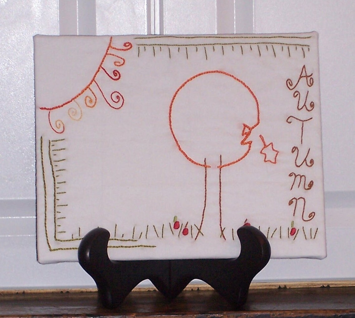 Autumn Tree Pattern for Hand Embroidery or Redwork PDF - Etsy