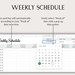 Weekly Schedule Google Sheets, Daily Schedule, Digital Schedule Planner ...