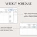 Weekly Schedule Google Sheets, Daily Schedule, Digital Schedule Planner ...