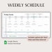 Weekly Schedule Google Sheets, Daily Schedule, Digital Schedule Planner ...