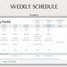 Weekly Schedule Google Sheets, Daily Schedule, Digital Schedule Planner ...