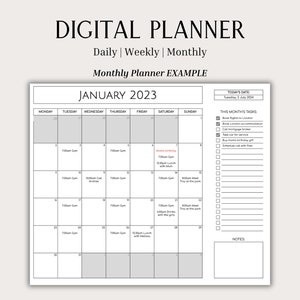 Digital Planner Google Sheets, Monthly to Do List, Weekly to Do List ...